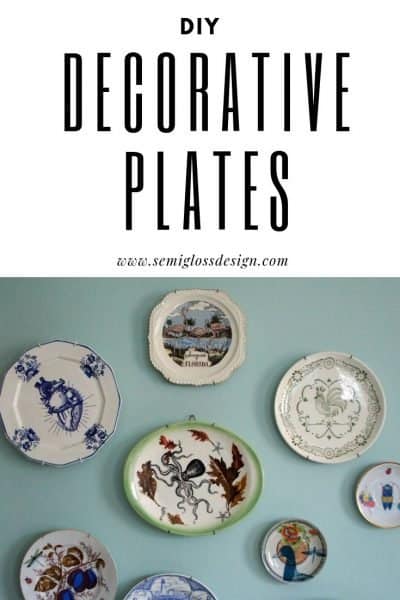 Easy to Make DIY Decorative Plates - Semigloss Design
