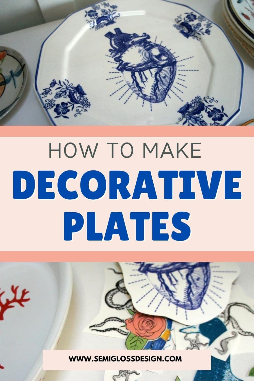 Easy to Make DIY Decorative Plates - Semigloss Design