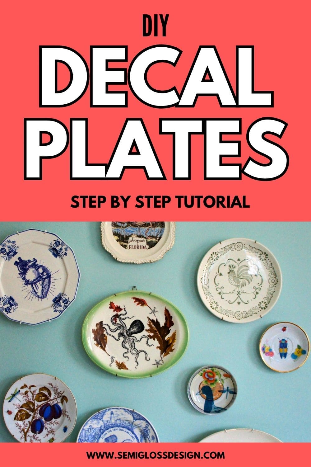 Easy to Make DIY Decorative Plates - Semigloss Design