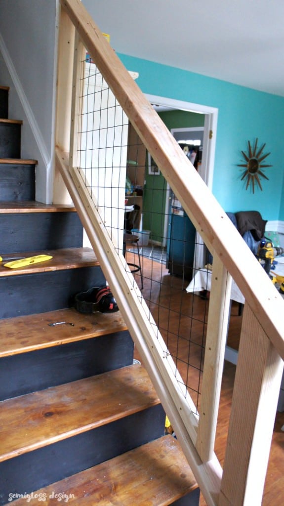 Must See Modern DIY Stair Railing Makeover Tutorial Semigloss Design