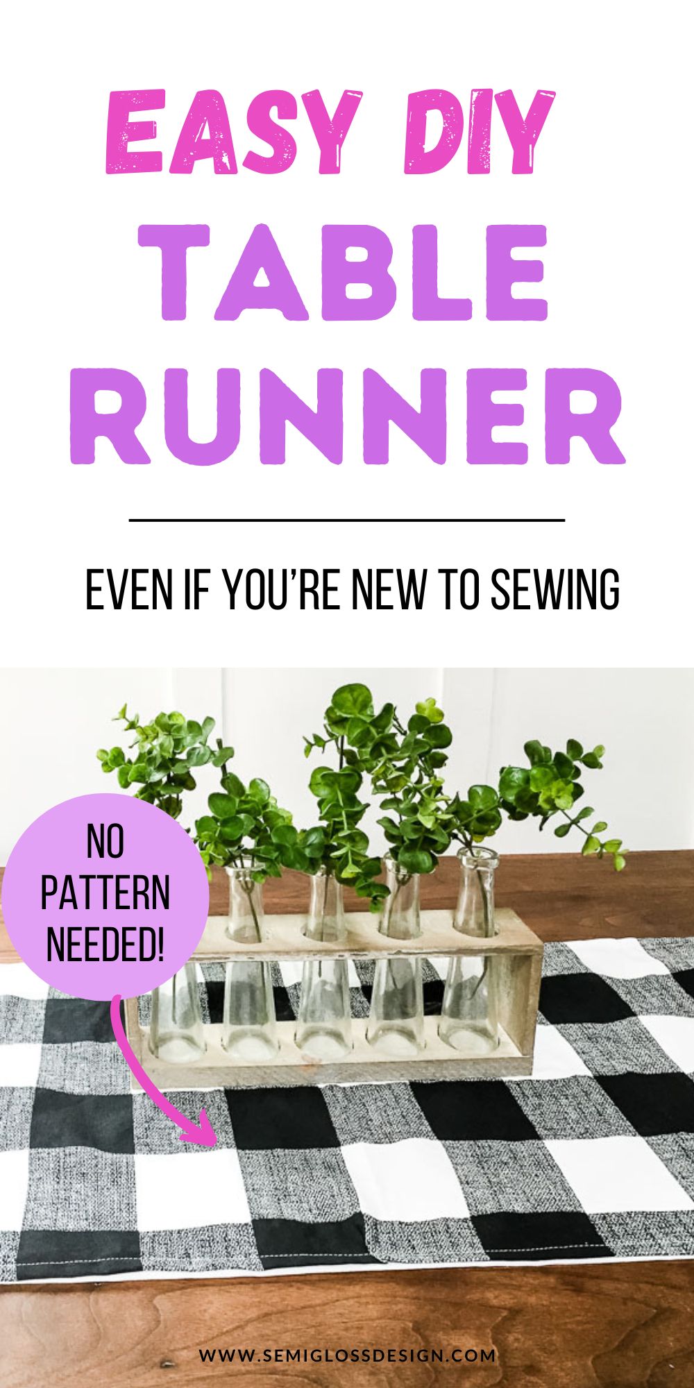 How to Make a Table Runner: The Easy Way! - Semigloss Design