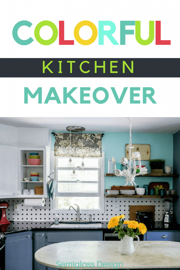 Colorful Kitchen Makeover Reveal Full of DIY Projects