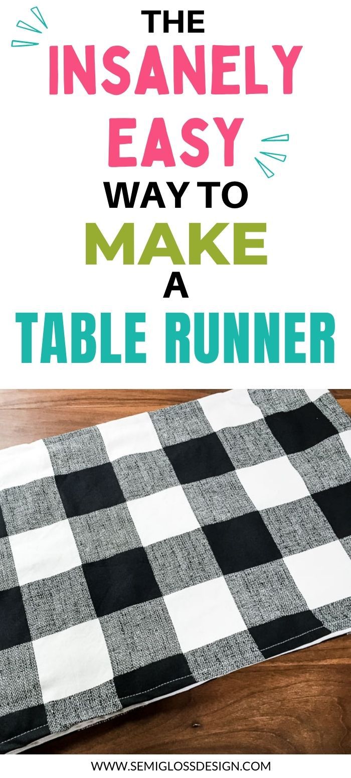 How to Make a Table Runner: The Easy Way! - Semigloss Design