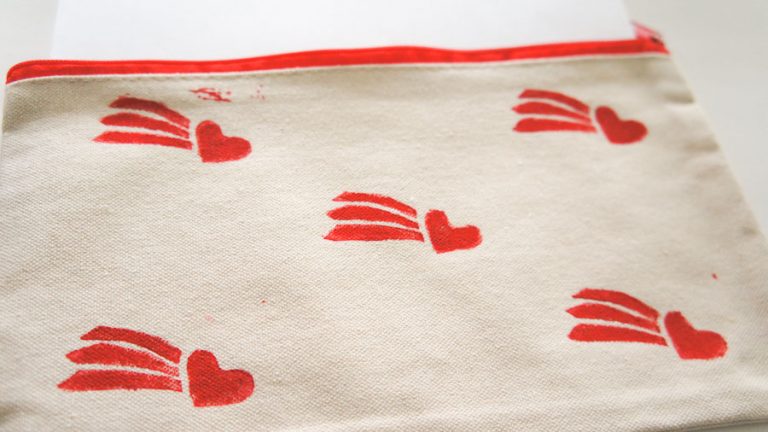 Make a DIY Stamp for Printing on Fabric - Semigloss Design
