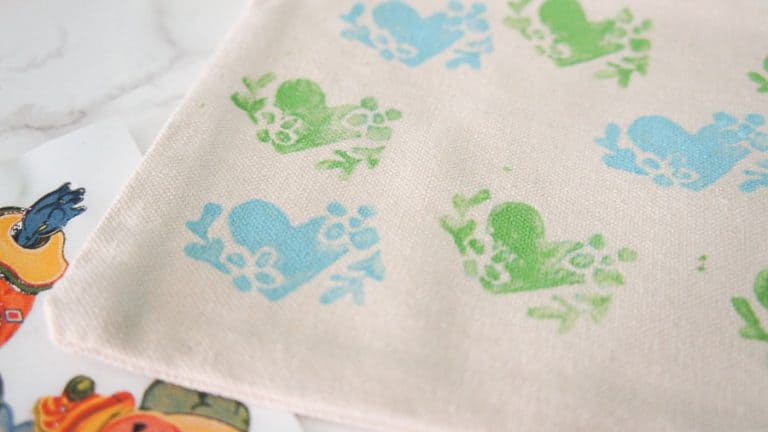 Make a DIY Stamp for Printing on Fabric - Semigloss Design