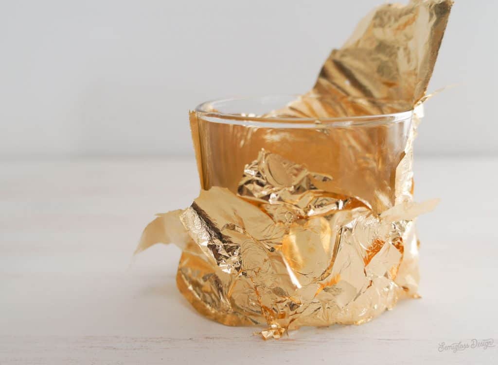 How to Apply Gold Leaf to Glass: Easy DIY Candle Holder