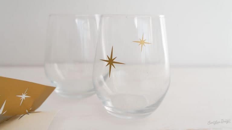 DIY Retro Barware: Using Vinyl on Wine Glasses - Semigloss Design