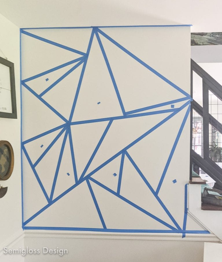 The Easy Way to Paint a Geometric Accent Wall - Semigloss Design
