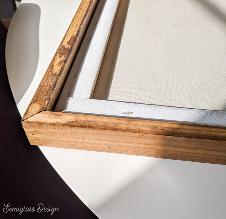 The Easiest DIY Canvas Frame - Semigloss Design