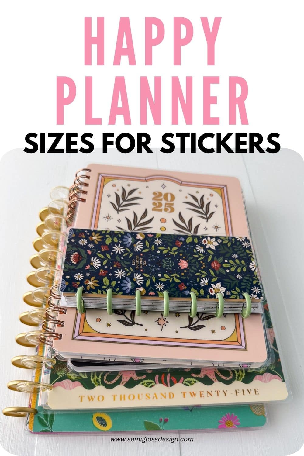 Happy Planner Box Sizes for Stickers - Updated for 2025 - Semigloss Design