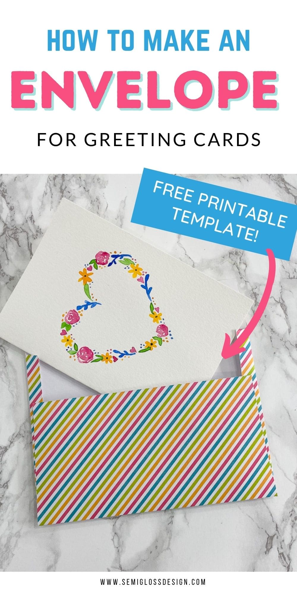How to Make an Envelope for a Card - Semigloss Design
