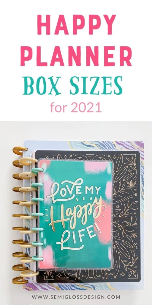 Happy Planner Box Sizes for Stickers - Updated for 2024 - Semigloss Design