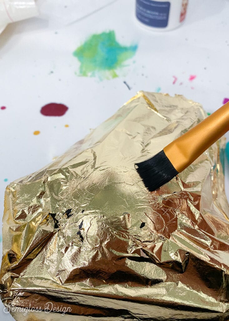 How to Make DIY Gold Leaf Ornaments - Semigloss Design