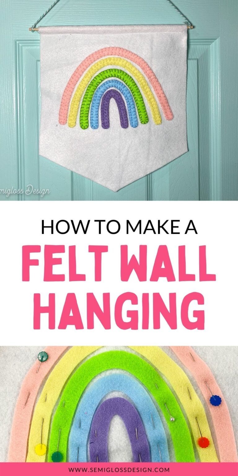 How to Make a DIY Felt Wall Hanging with a Rainbow - Semigloss Design
