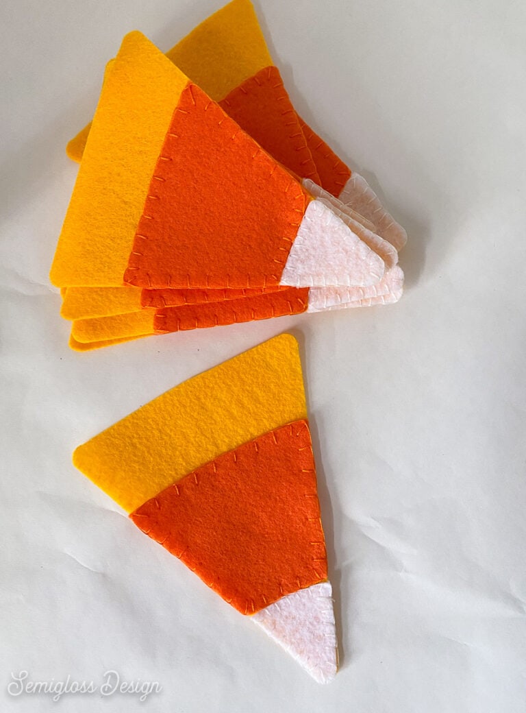 Easy to Make Felt Candy Corn Banner - Semigloss Design