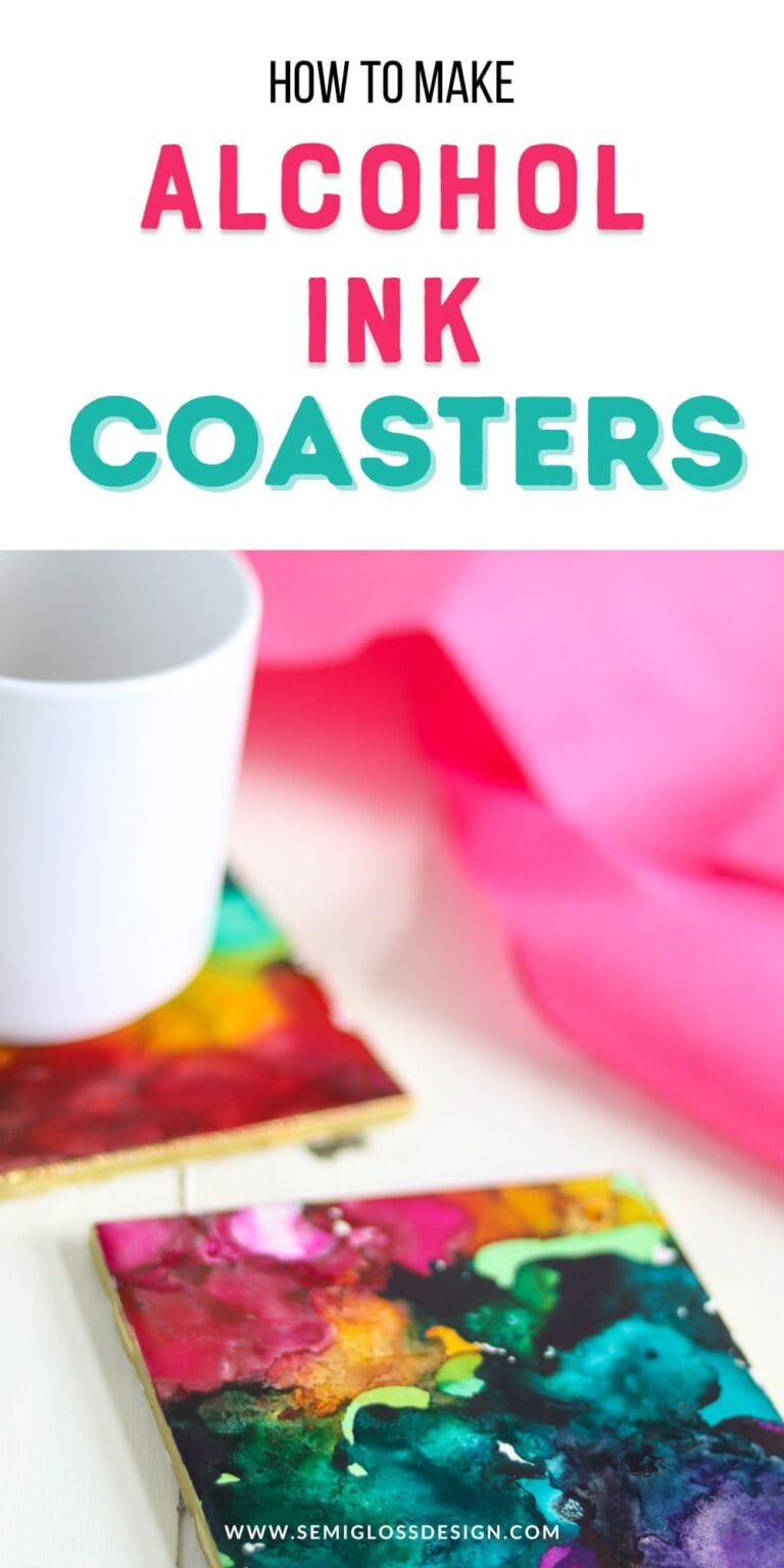Easy to Make DIY Alcohol Ink Coasters - Semigloss Design