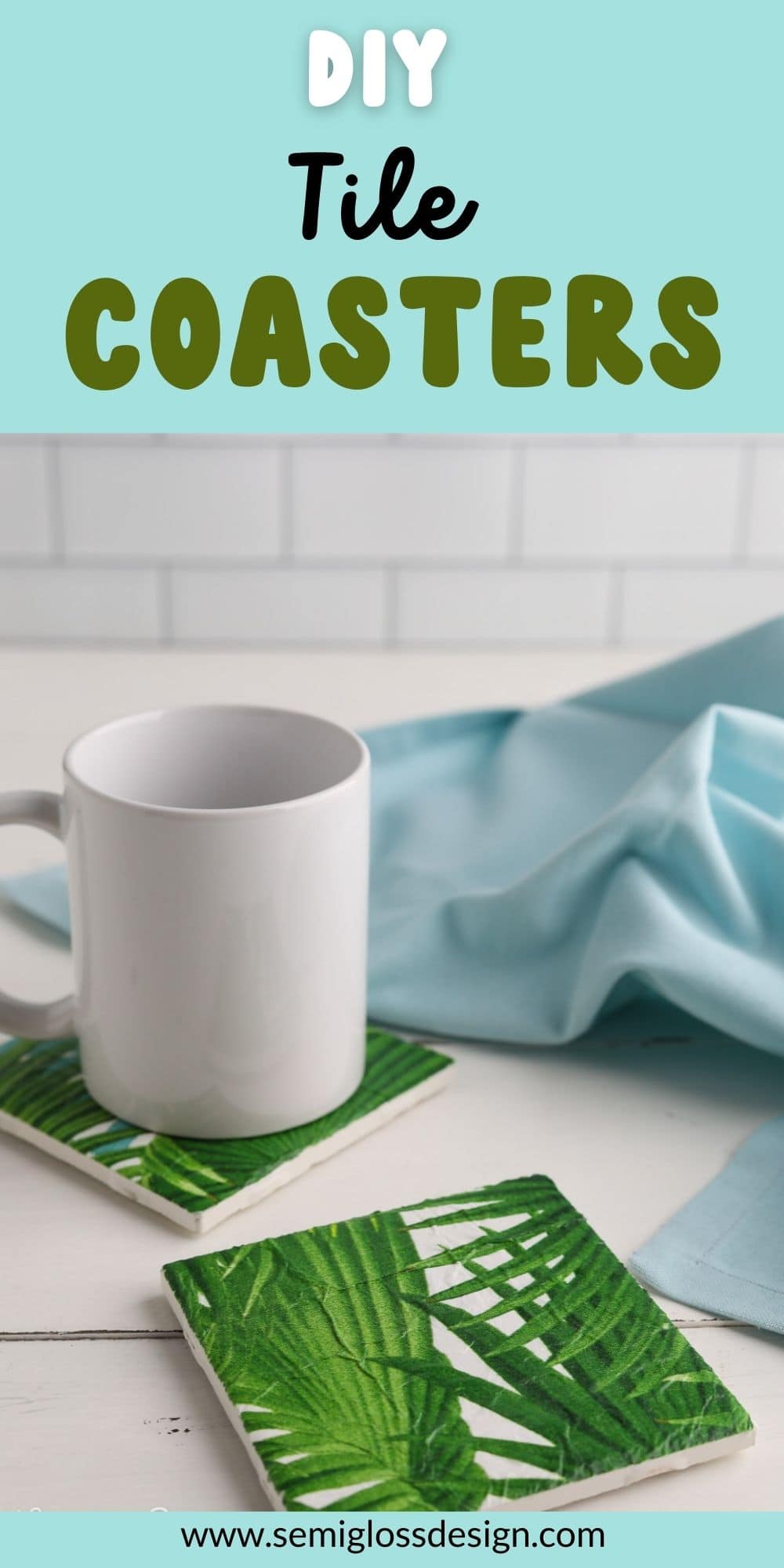 How to Decoupage Coasters with Napkins - Semigloss Design