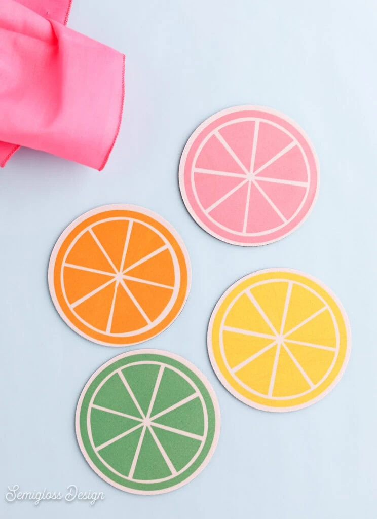 DIY Infusible Ink Coasters with Sublimation Blanks - Semigloss Design