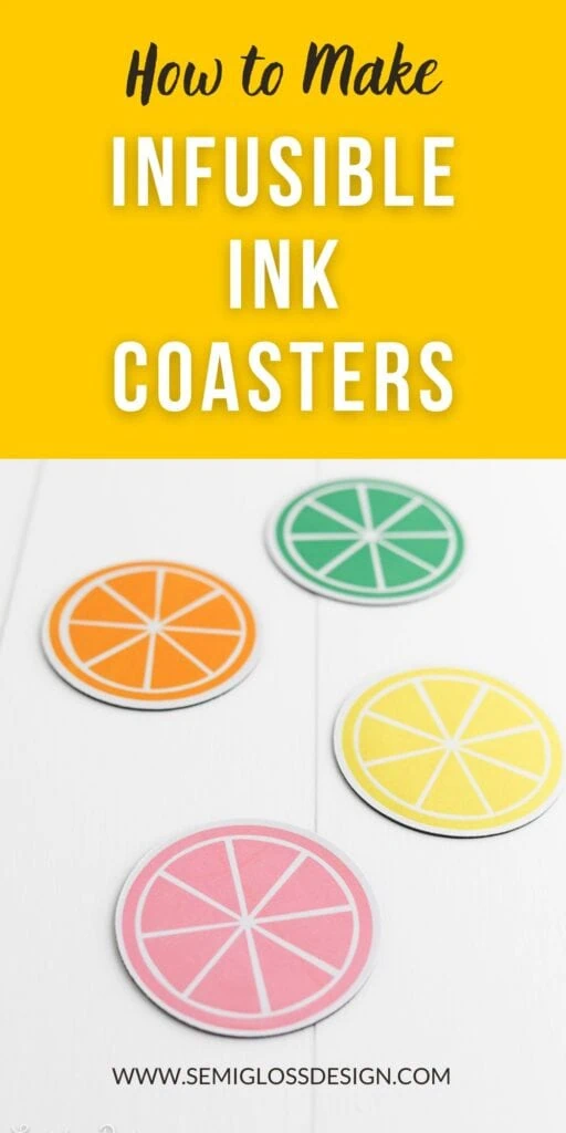 DIY Infusible Ink Coasters with Sublimation Blanks - Semigloss Design