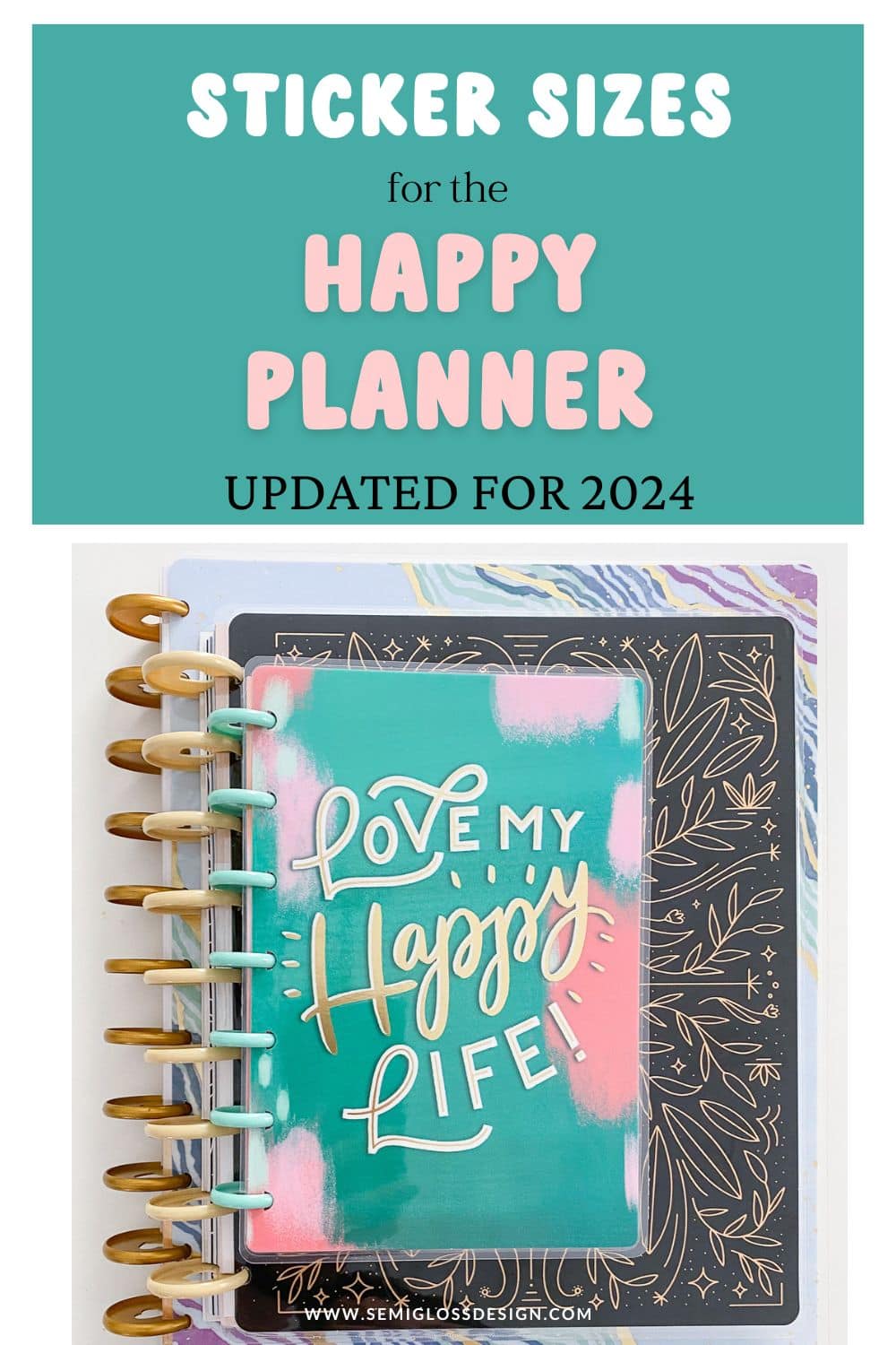 Happy Planner Box Sizes for Stickers - Updated for 2024 - Semigloss Design