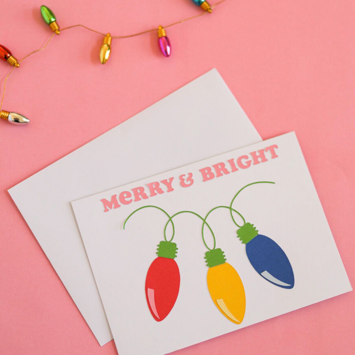 DIY Christmas Lights Card - Semigloss Design