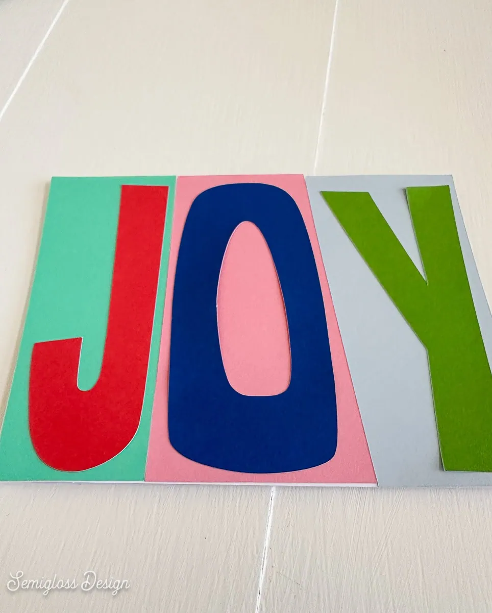 Joy Christmas Card - Semigloss Design